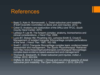The distal radioulnar joint and tfcc | PPTX