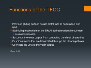 The distal radioulnar joint and tfcc | PPTX