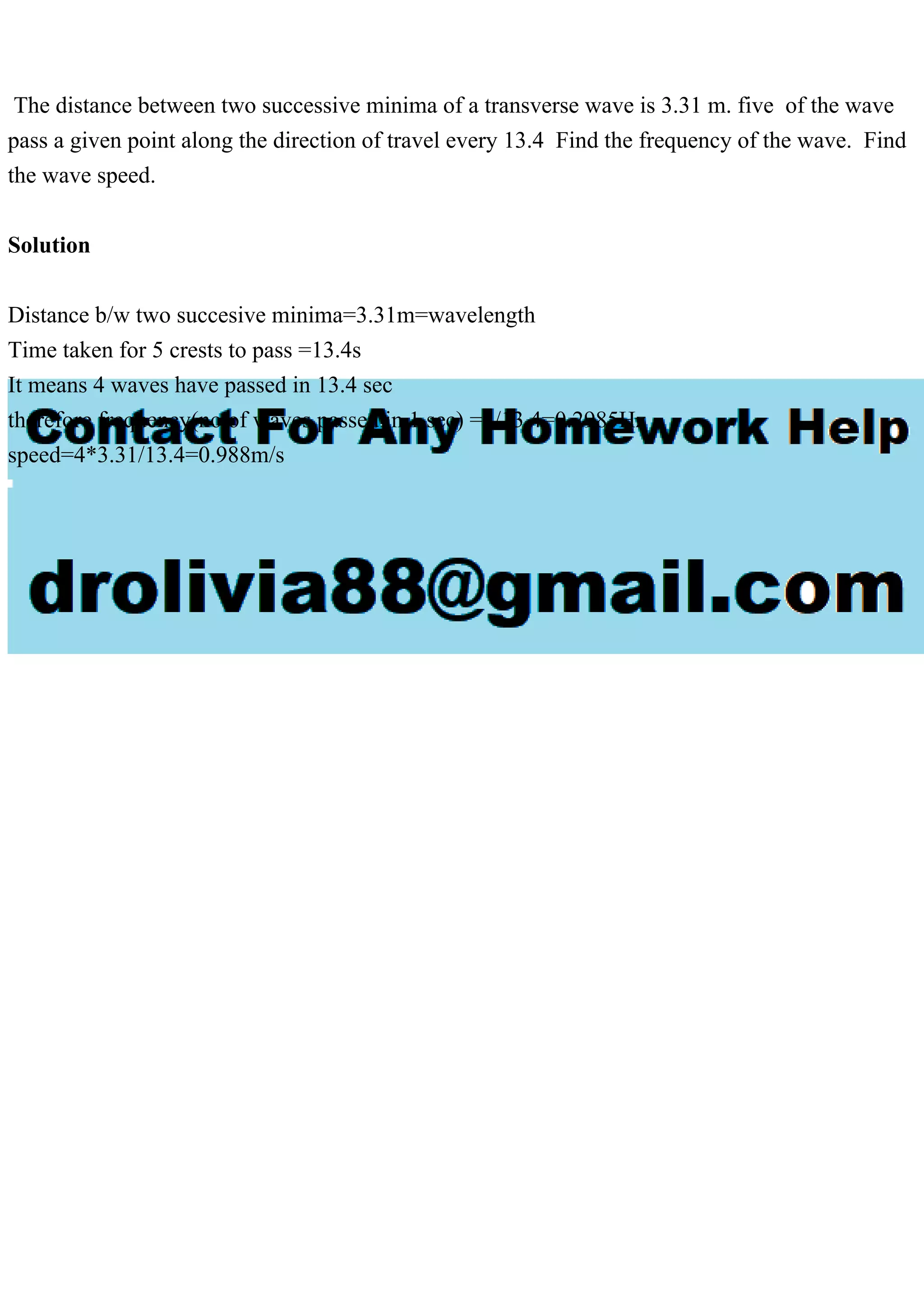 The distance between two successive minima of a transverse wave i.pdf