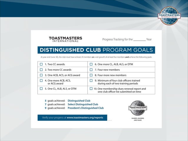 The distinguished club program | PDF