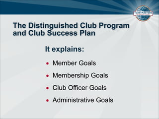 The distinguished club program | PDF