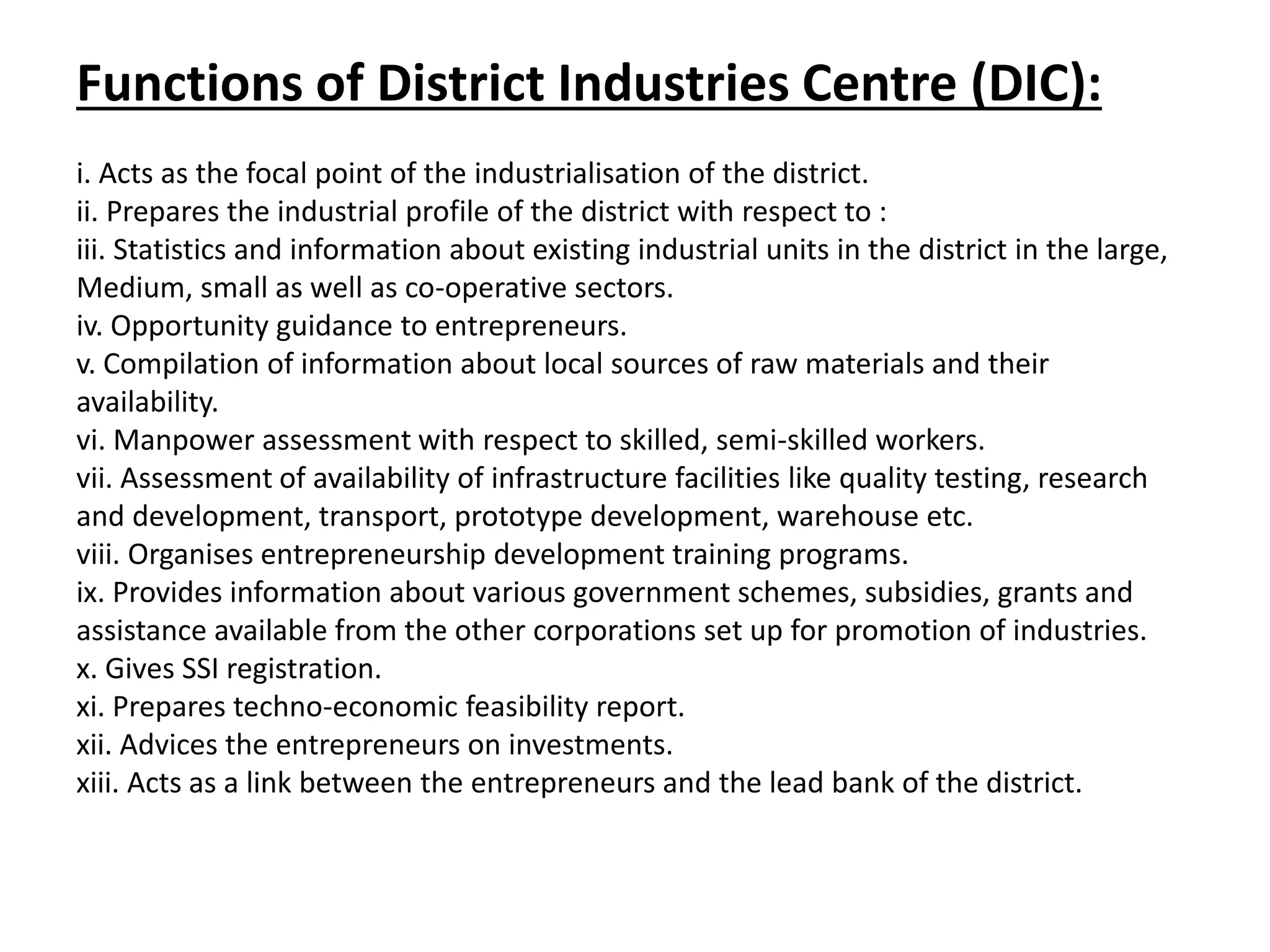 The 'district industries centre' (di cs) | PPTX