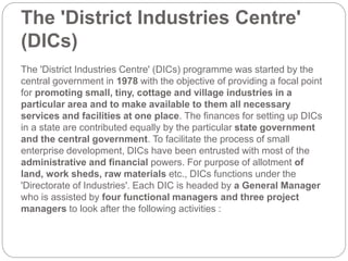 The 'district industries centre' (di cs) | PPTX