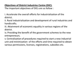 The 'district industries centre' (di cs) | PPTX