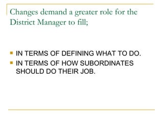The District Manager | PPT