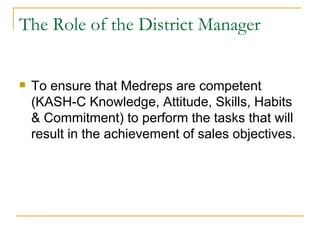 The District Manager | PPT