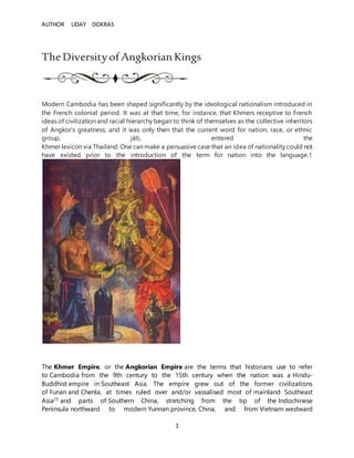 The diversity of angkorian kings | DOCX