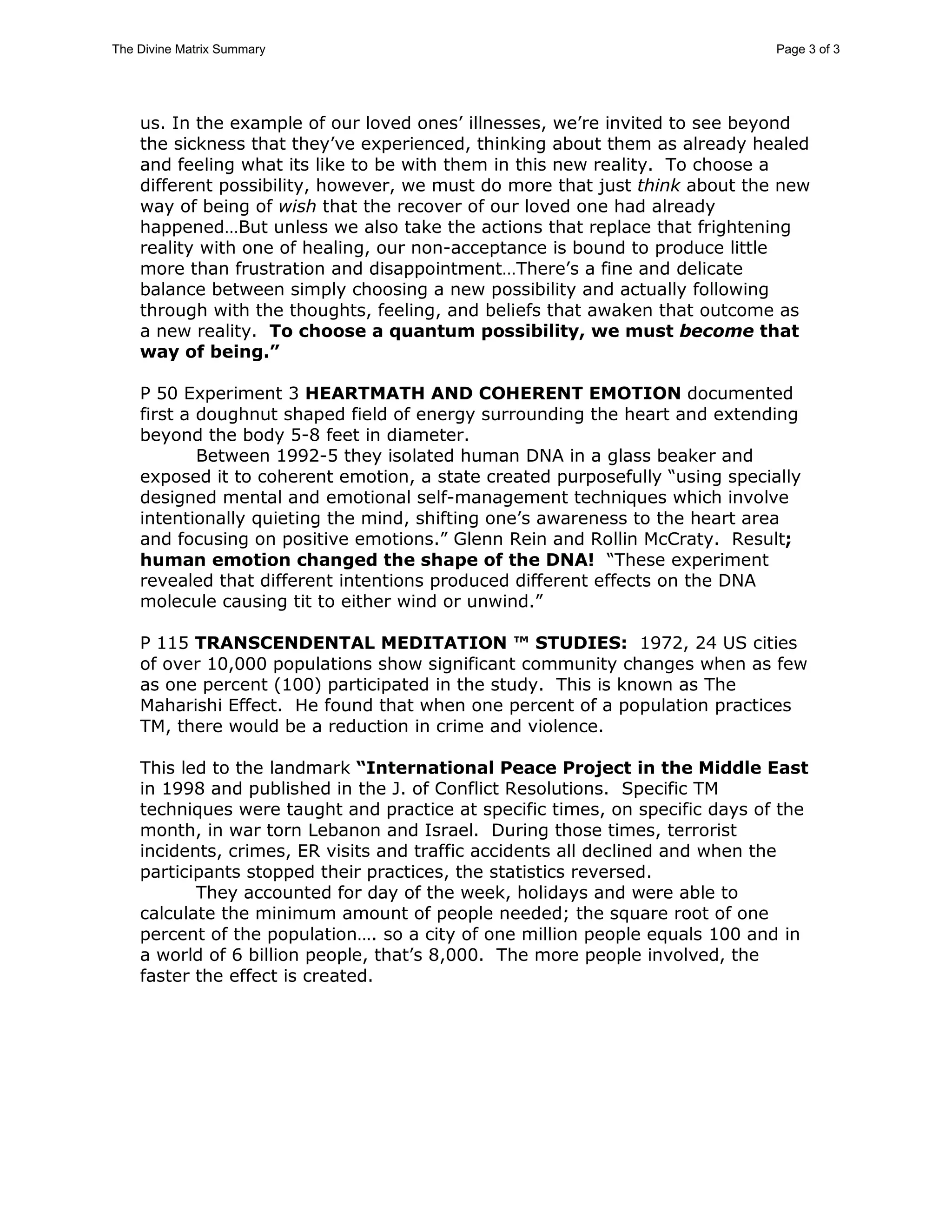 The divine matrix summary | PDF