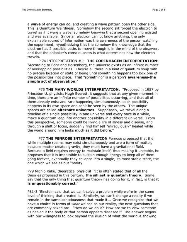 The divine matrix summary | PDF