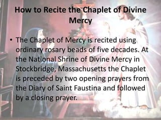 The divine mercy chaplet | PPTX