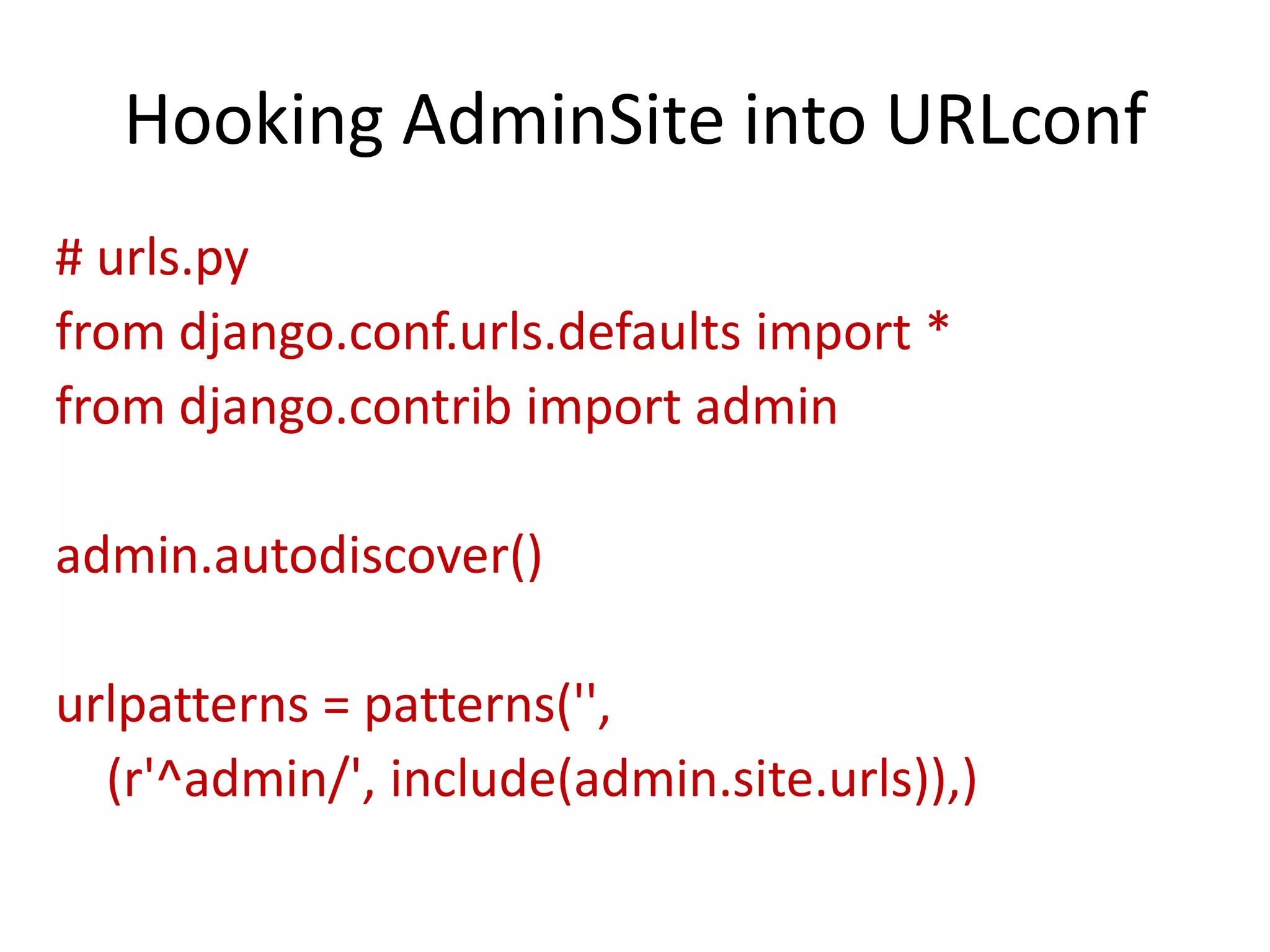 Django Admin Interface Pptx Computing Technology And Computing