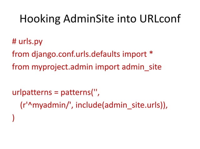 DJango admin interface | PPTX | Computing | Technology & Computing DJango admin interface | PPTX | Computing | Technology & Computing