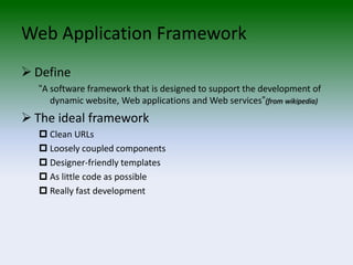 The Django Web Application Framework 2 | PPT