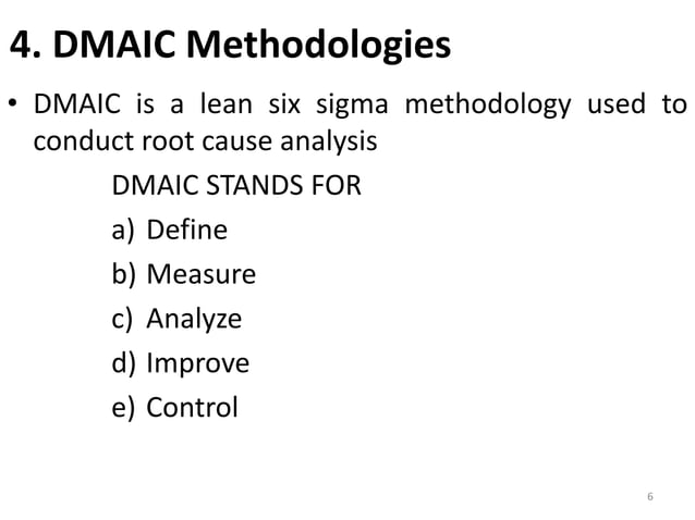 The DMAIC process | PPTX | Business and Finance