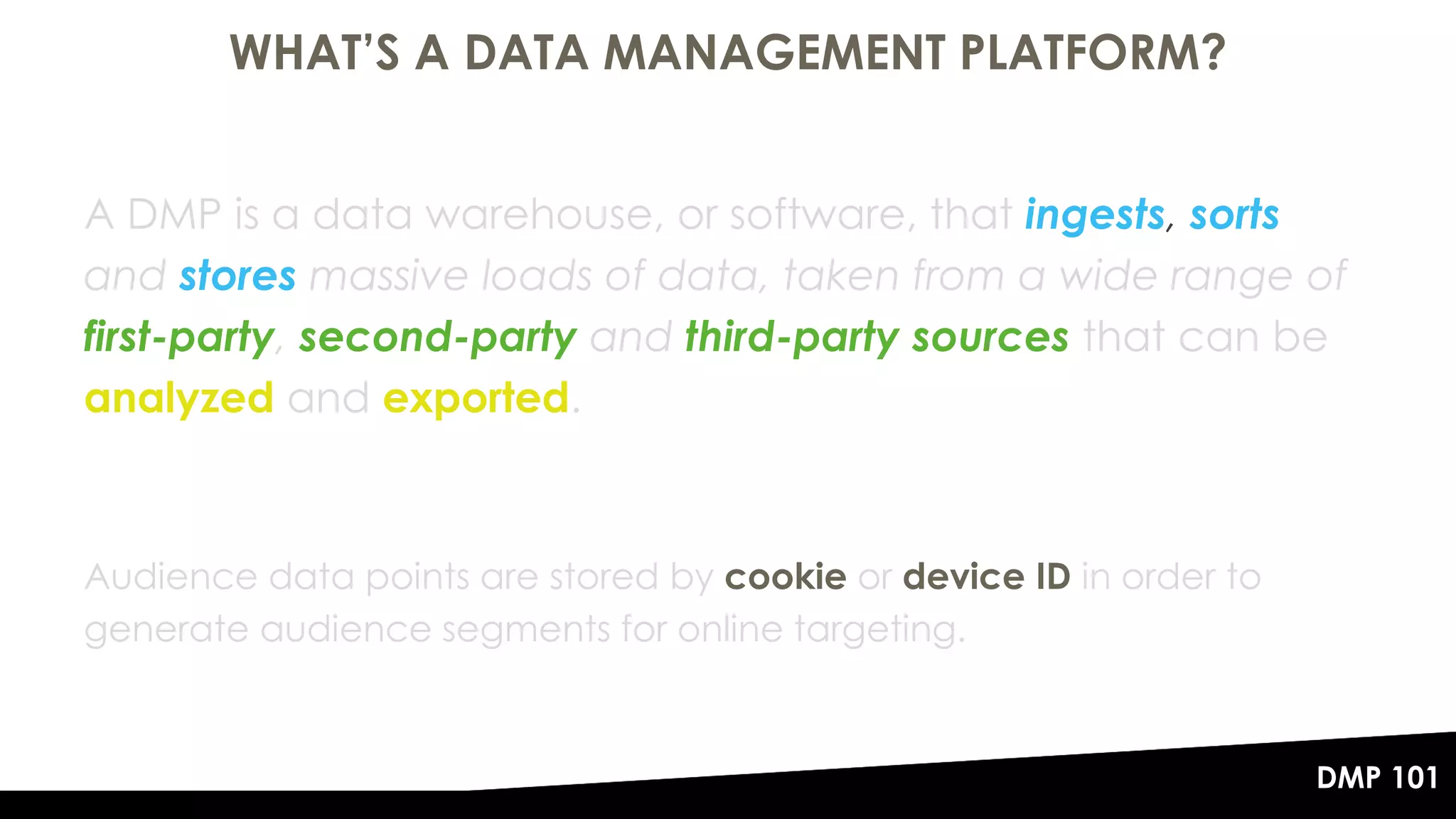 The DMP 101 - Data Management Platforms Explained | PDF