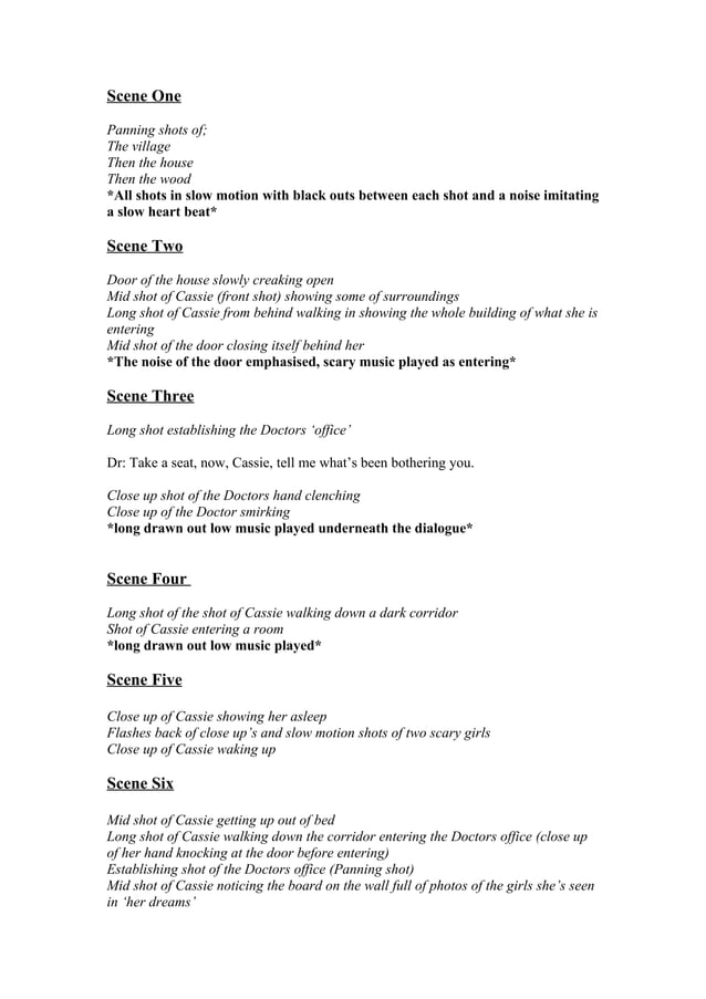The doctor script | DOC | Horror | Genres
