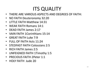 The doctrine of faith | PPTX