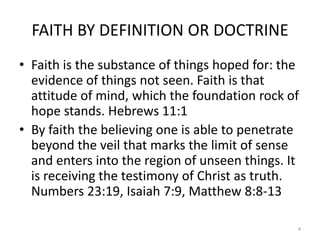 The doctrine of faith | PPTX