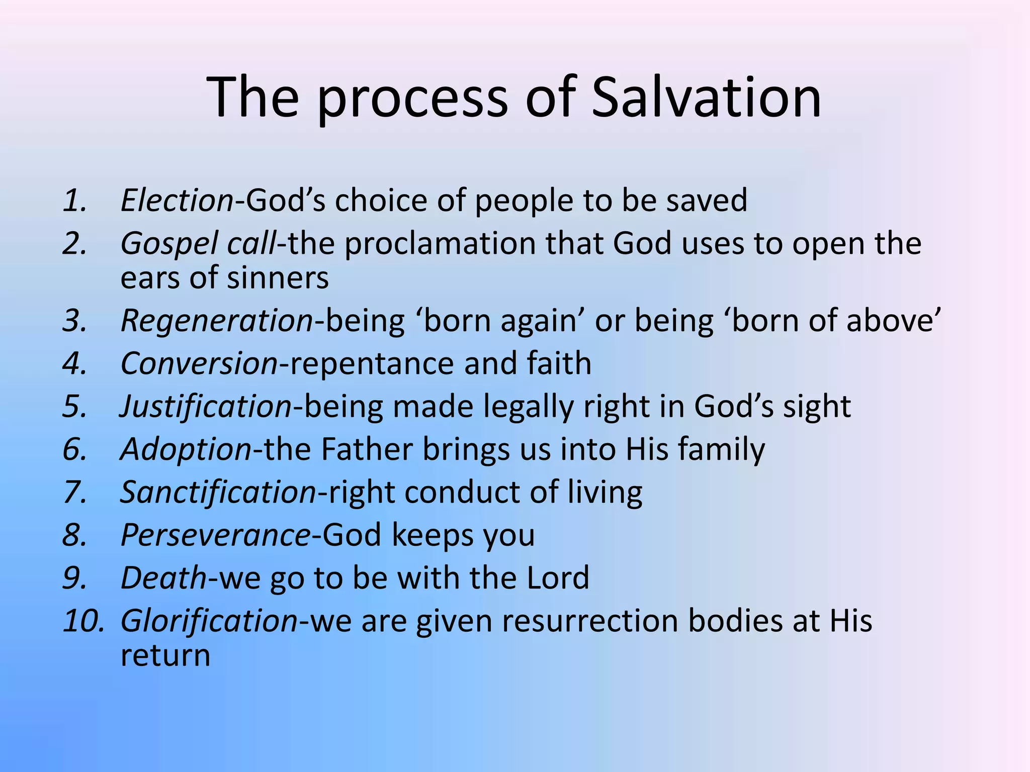 The Doctrine of Salvation | PPTX