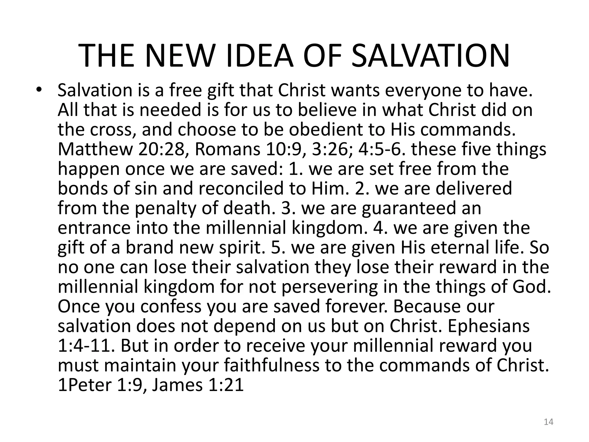 The doctrine of salvation | PPTX