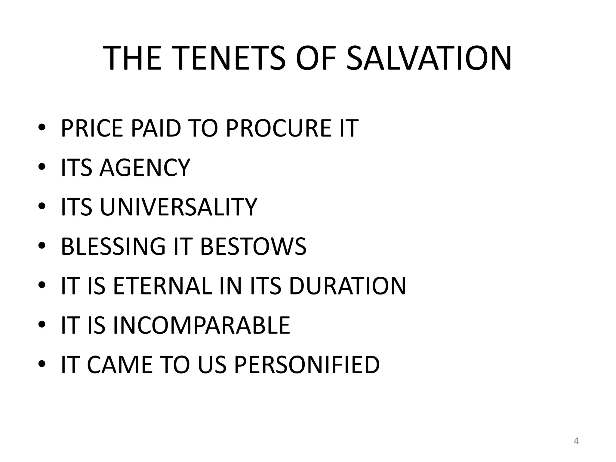 The doctrine of salvation | PPTX