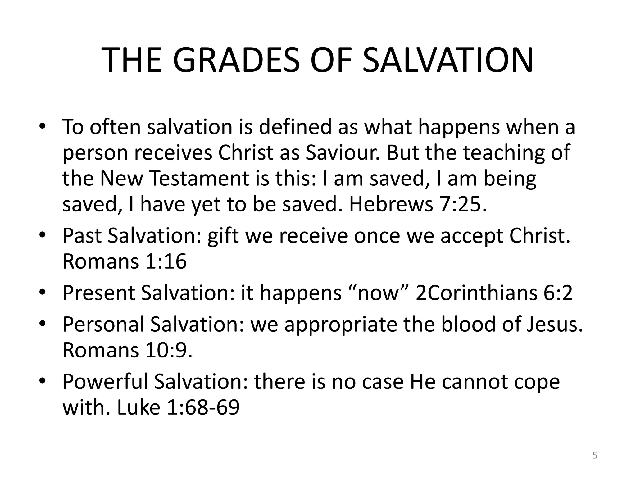 The doctrine of salvation | PPTX