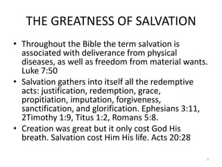 The doctrine of salvation | PPTX