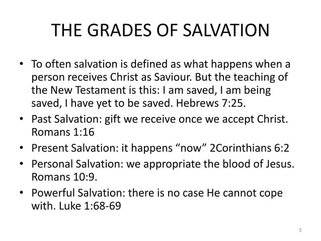 The doctrine of salvation | PPTX