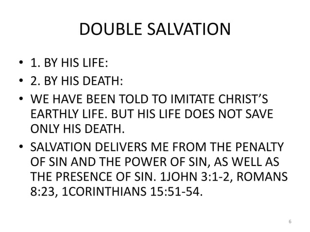 The doctrine of salvation | PPTX