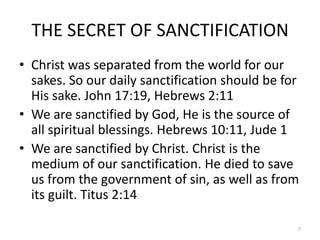 The doctrine of sanctification | PPTX