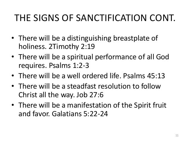 The doctrine of sanctification