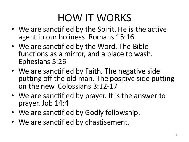 The doctrine of sanctification