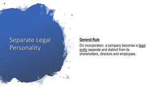 The doctrine of separate legal personality | PPTX