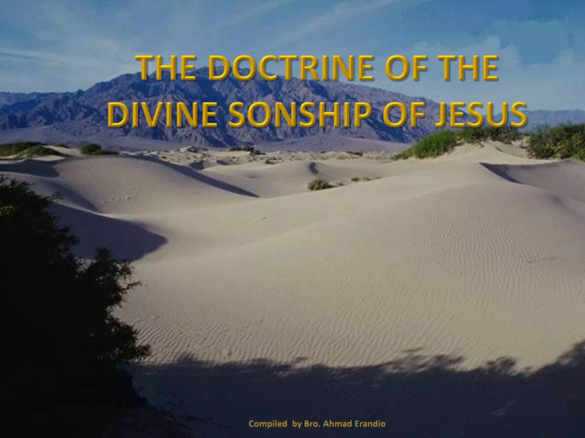 The Doctrine of the Divine Sonship of Jesus | PPTX | Christianity ...