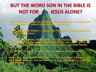 The Doctrine of the Divine Sonship of Jesus | PPTX | Christianity ...