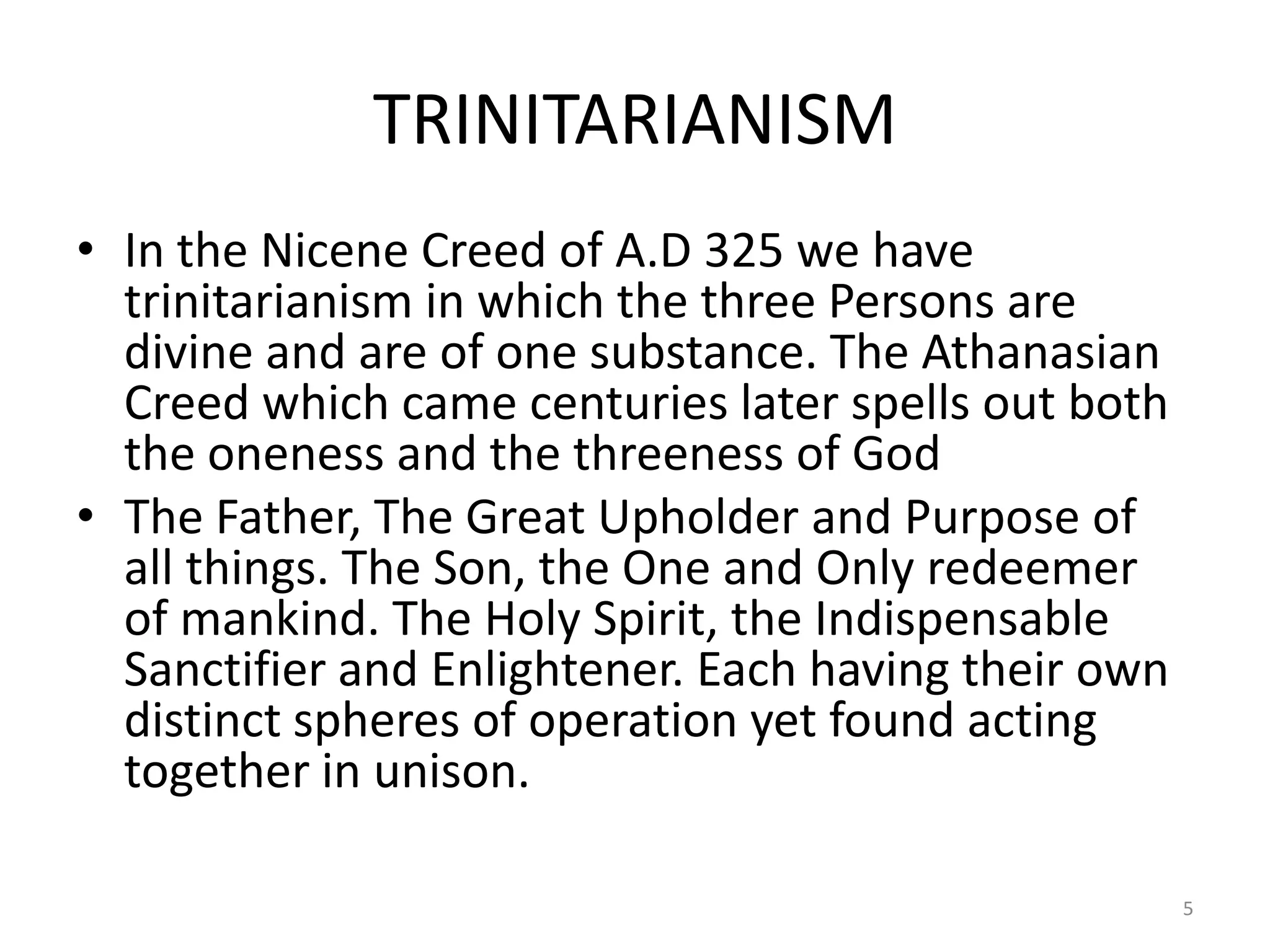 The doctrine of the trinity | PPTX