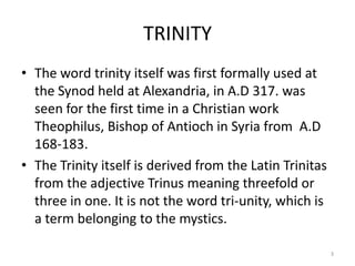 The doctrine of the trinity | PPTX