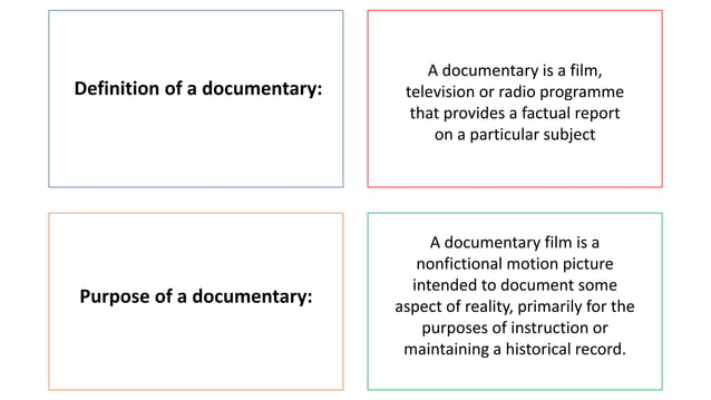 Documentary Genres Powerpoint | PPTX