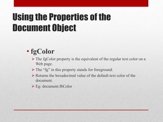 The document object | PPTX