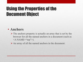 The document object | PPTX