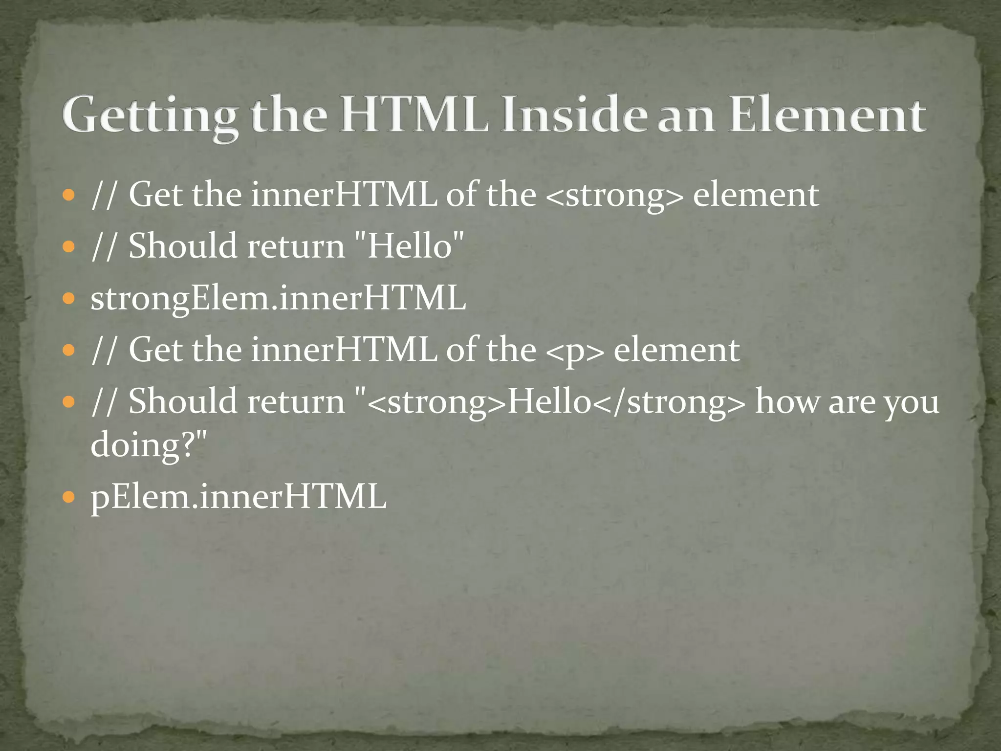 The Document Object Model | PPT