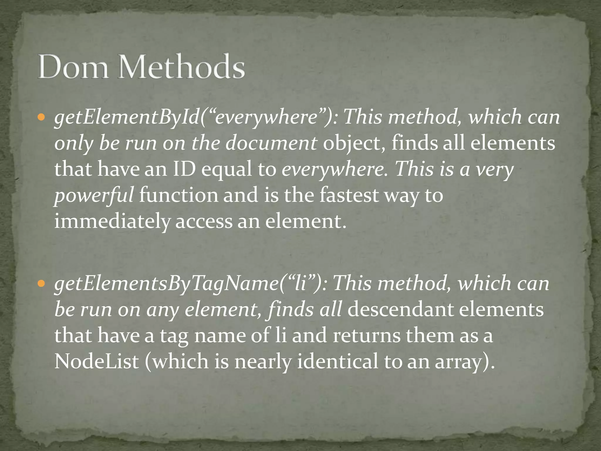The Document Object Model | PPT