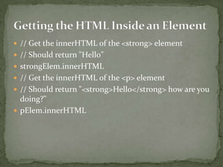 The Document Object Model | PPT