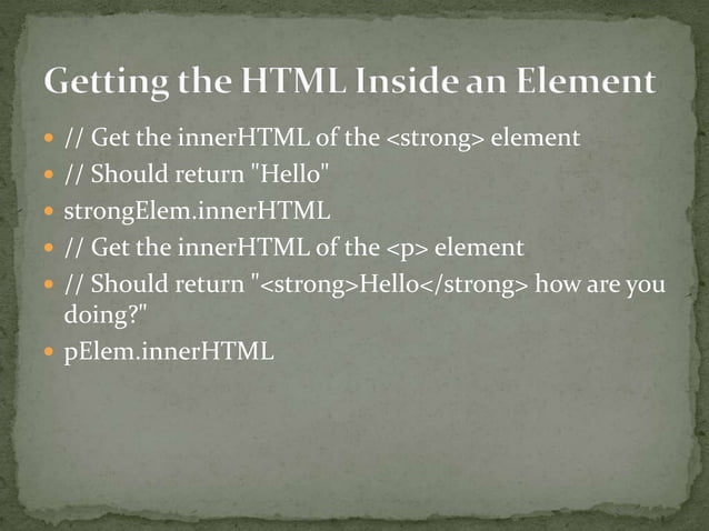The Document Object Model | PPT