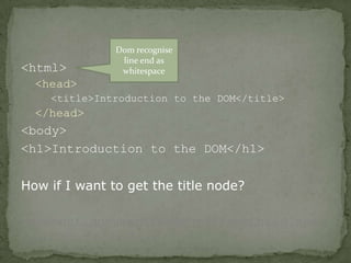 The Document Object Model | PPT