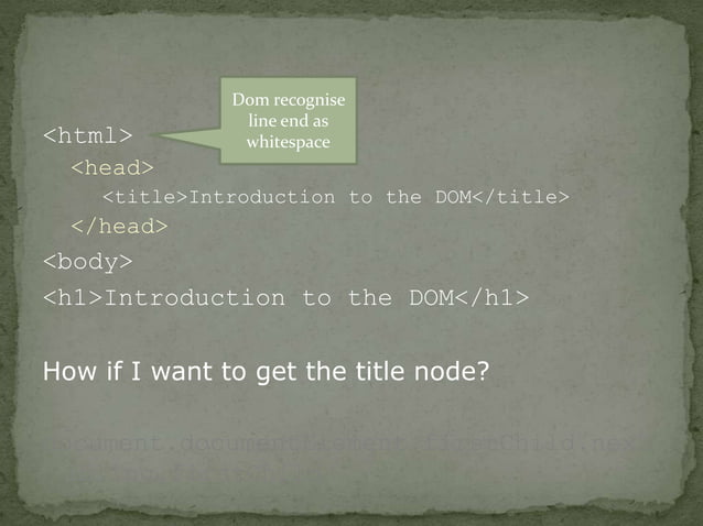 The Document Object Model | PPT