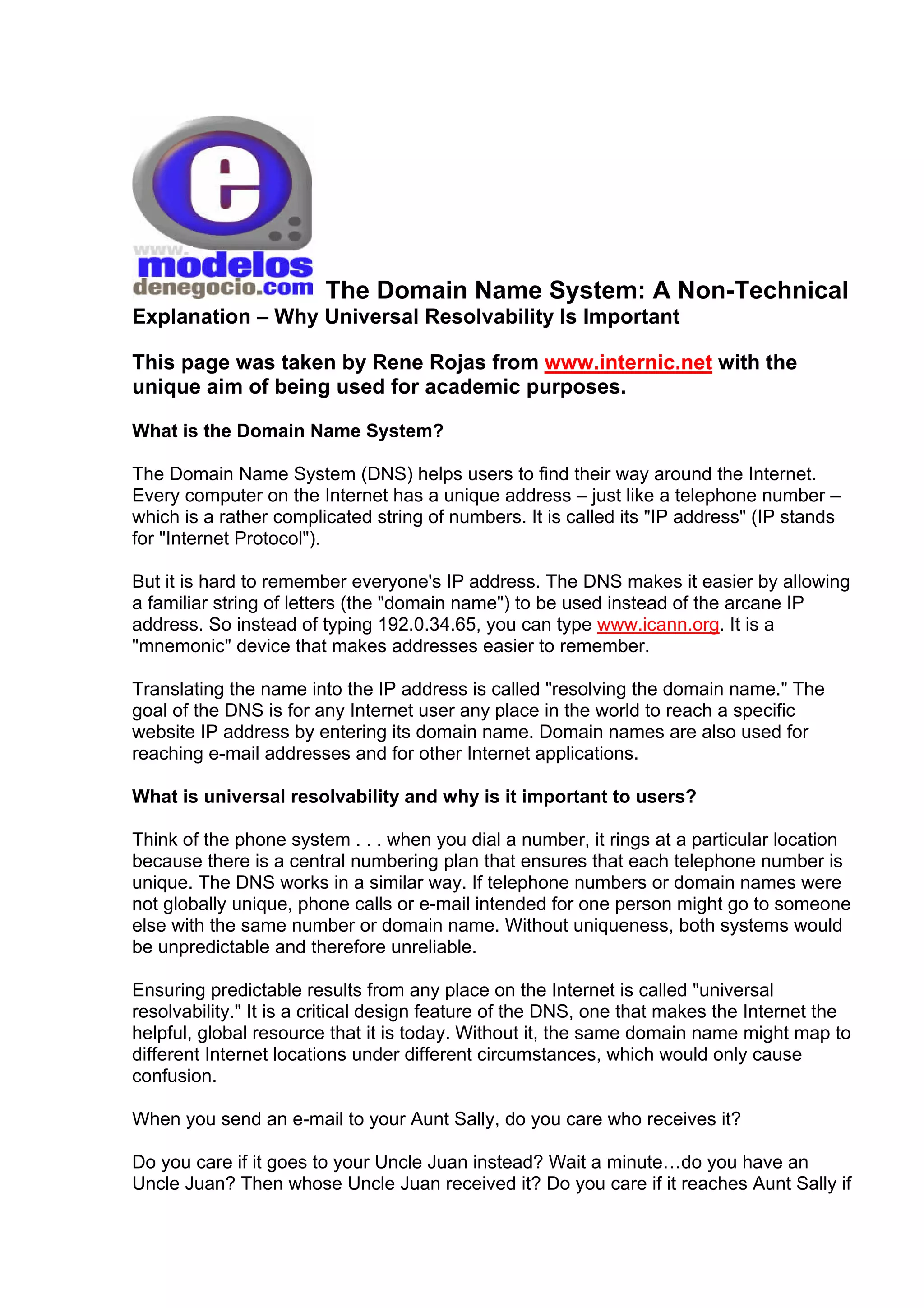 The Domain Name System Pdf