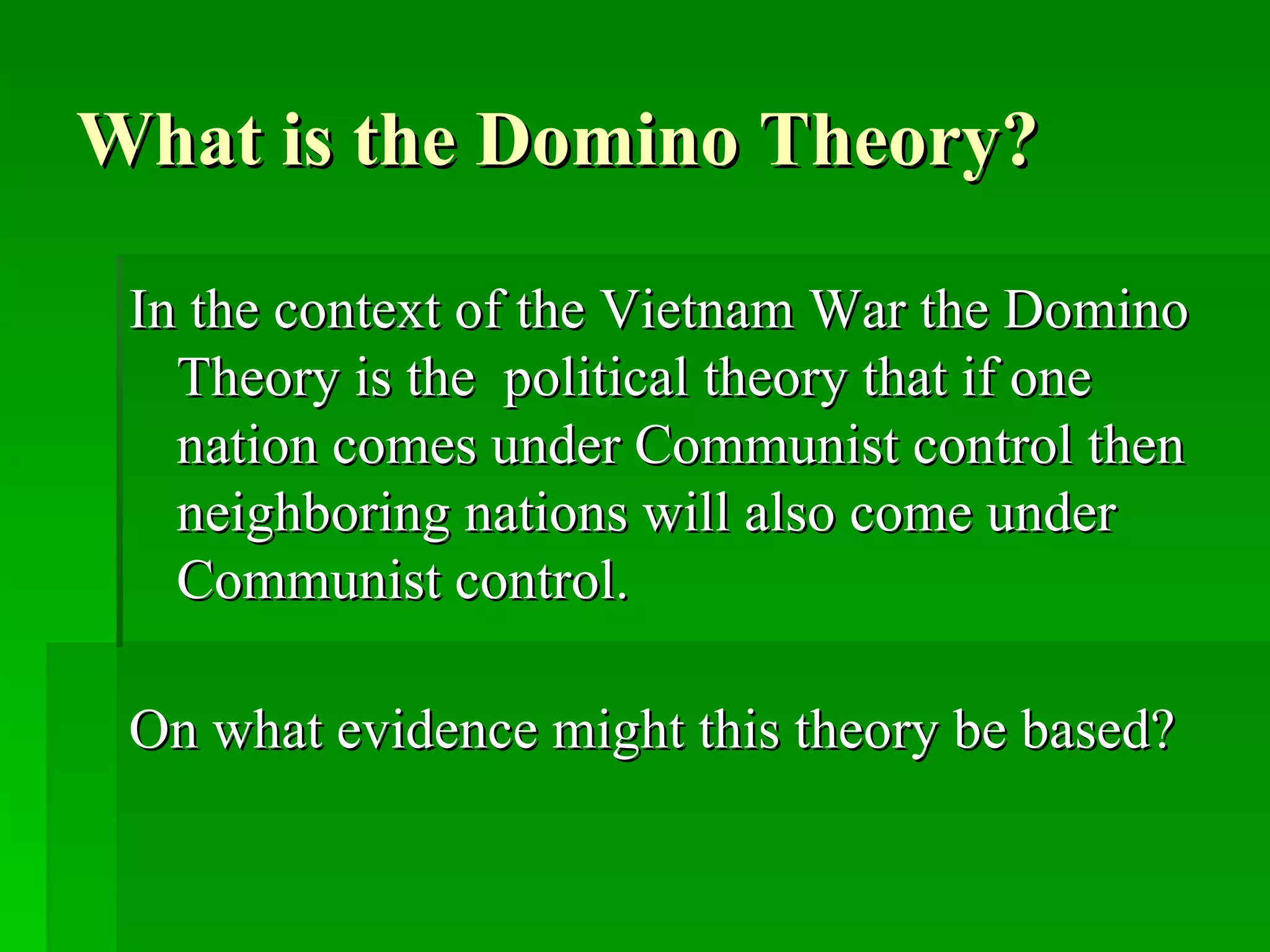 The domino theory | PPT