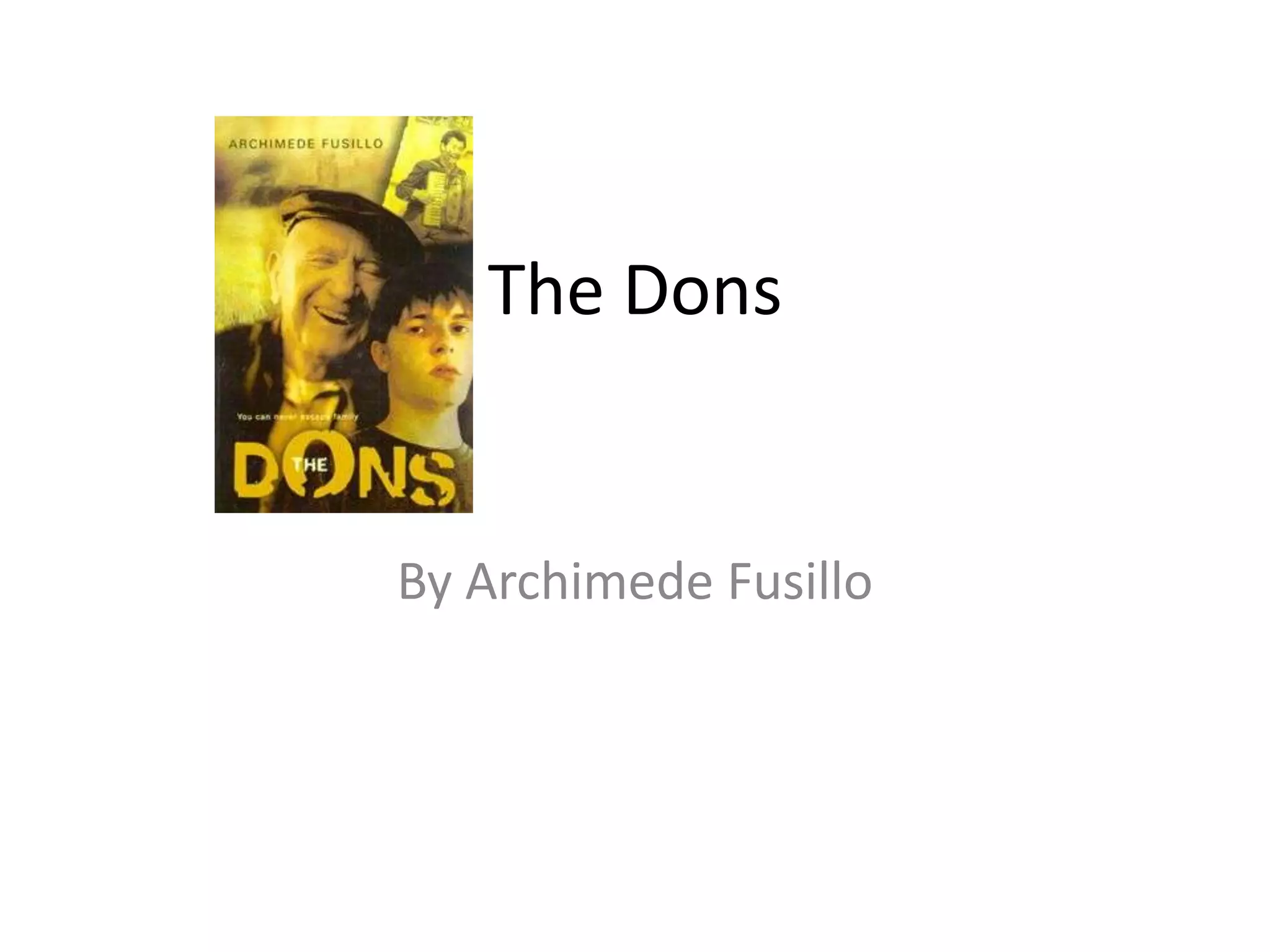 The Dons introduction and activities | PPTX