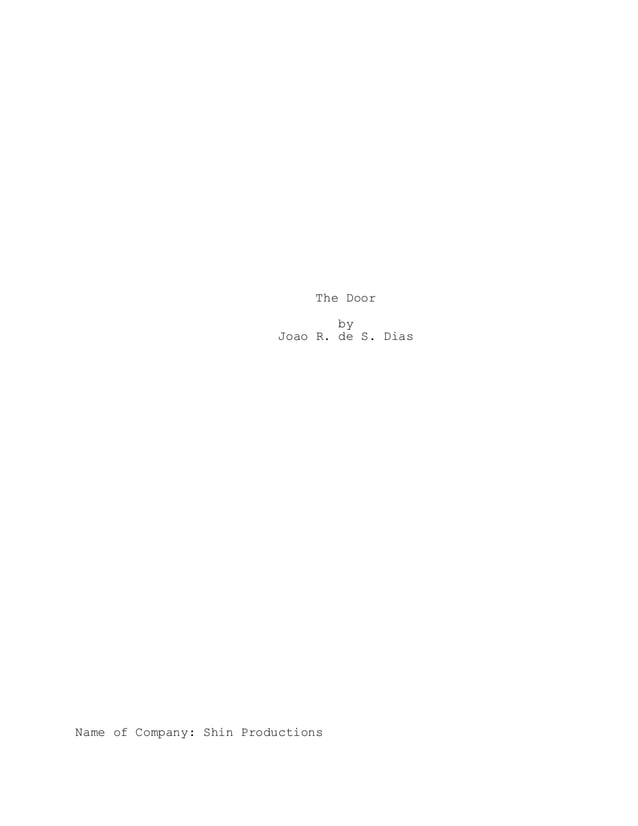 The Door Script Word V2 | PDF